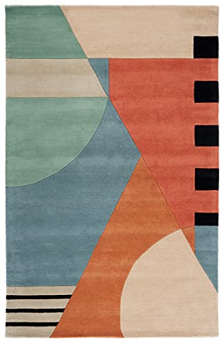 SAFAVIEH Rodeo Drive Collection 5' x 8' Gold RD863A Handmade Mid-Century Modern Abstract Wool Area Rug