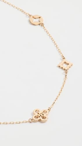 Tory Burch Women's Kira Clover Necklace, Tory Gold, One Size