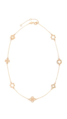 Tory Burch Women's Kira Clover Necklace, Tory Gold, One Size