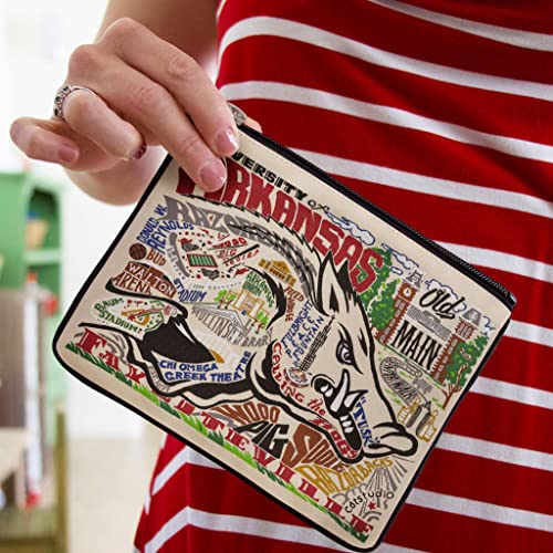 Catstudio University of Arkansas Collegiate Zipper Pouch Purse | Holds Your Phone, Coins, Pencils, Makeup, Dog Treats, & Tech Tools