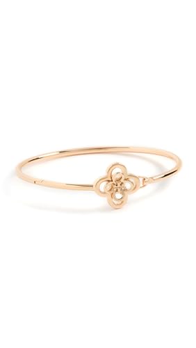 Tory Burch Women's Kira Clover Hinge Bracelet, Tory Gold, One Size