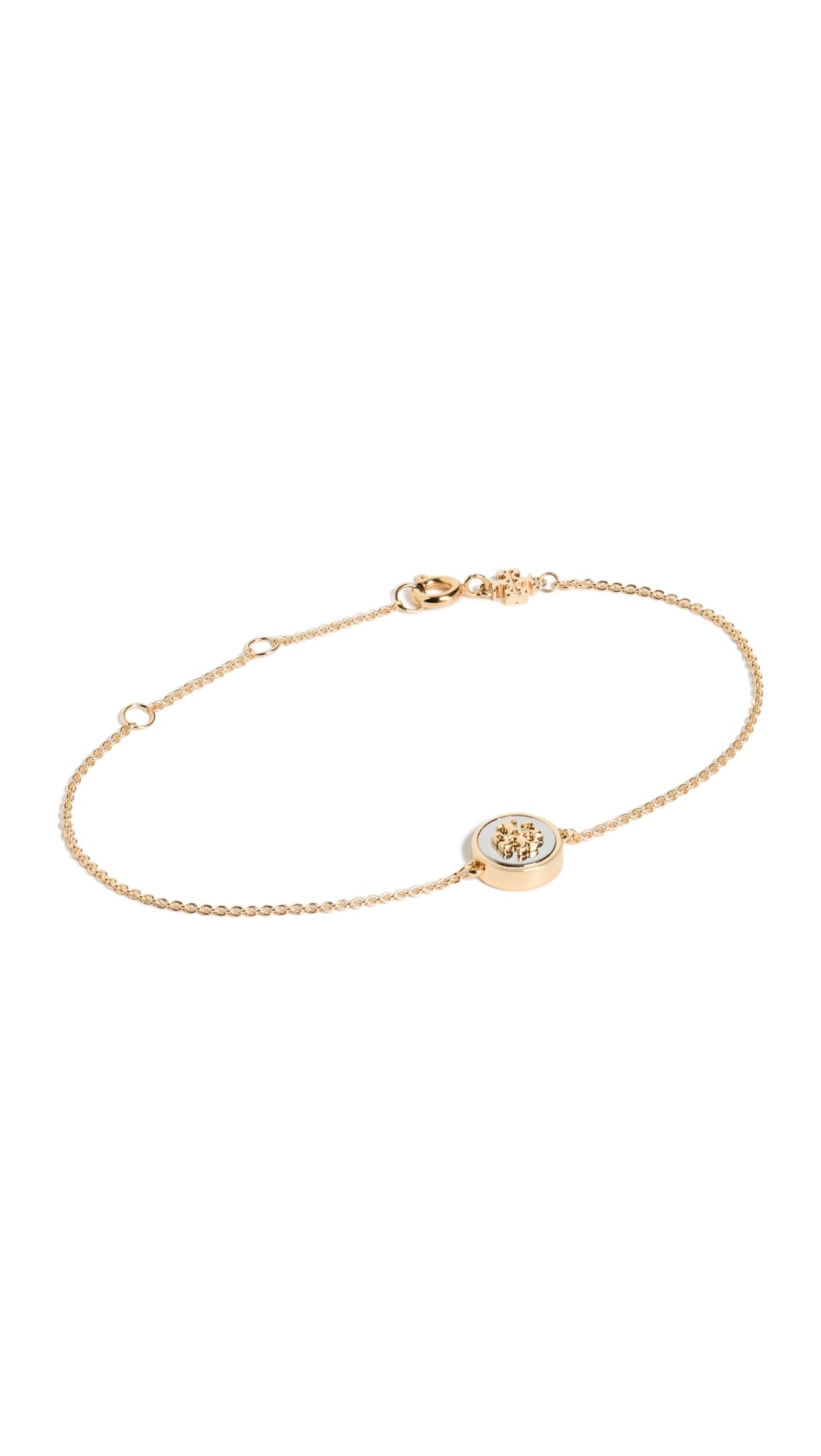 Tory Burch Women's Kira Chain Bracelet, Tory Gold/Tory Silver, One Size