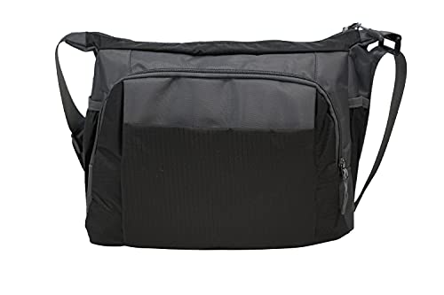 Nupouch Sporty Crossbody Bag, Water Resistant Shoulder Bag Purse, Travel Bag, Large, Black
