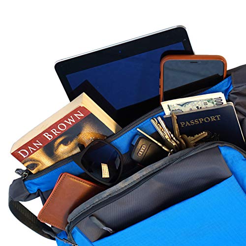 Nupouch Sporty Crossbody Bag, Water Resistant Shoulder Bag Purse, Travel Bag, Large, Black