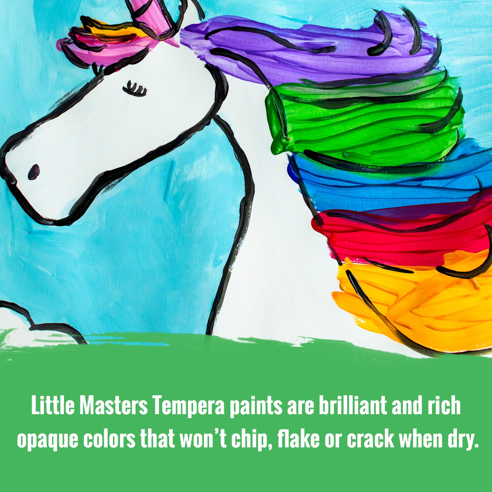 Handy Art Little Masters Tempera Paints Set, 16 oz, Pack of 6 .