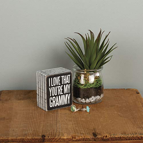 Primitives by Kathy 27215 Pinstripe Trimmed Box Sign, 2.5 x 3-Inches, Grammy