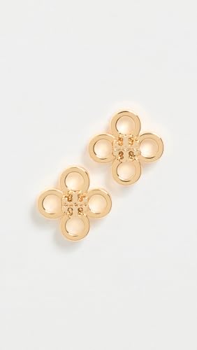 Tory Burch Women's Small Kira Clover Stud Earrings, Tory Gold, One Size