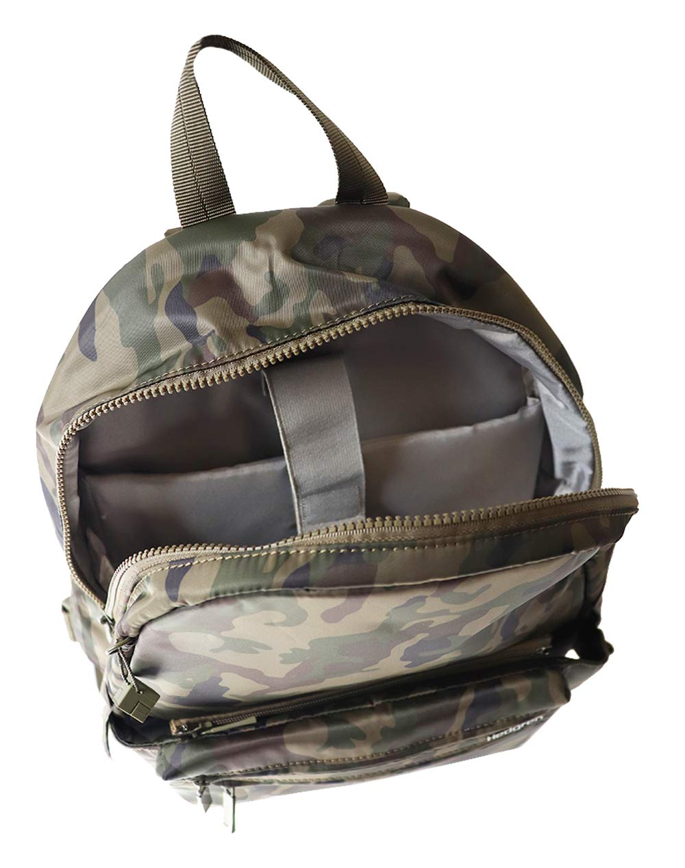 Hedgren Earth Sustainably Made Backpack with Detachable Waistpack, Olive Camo Green