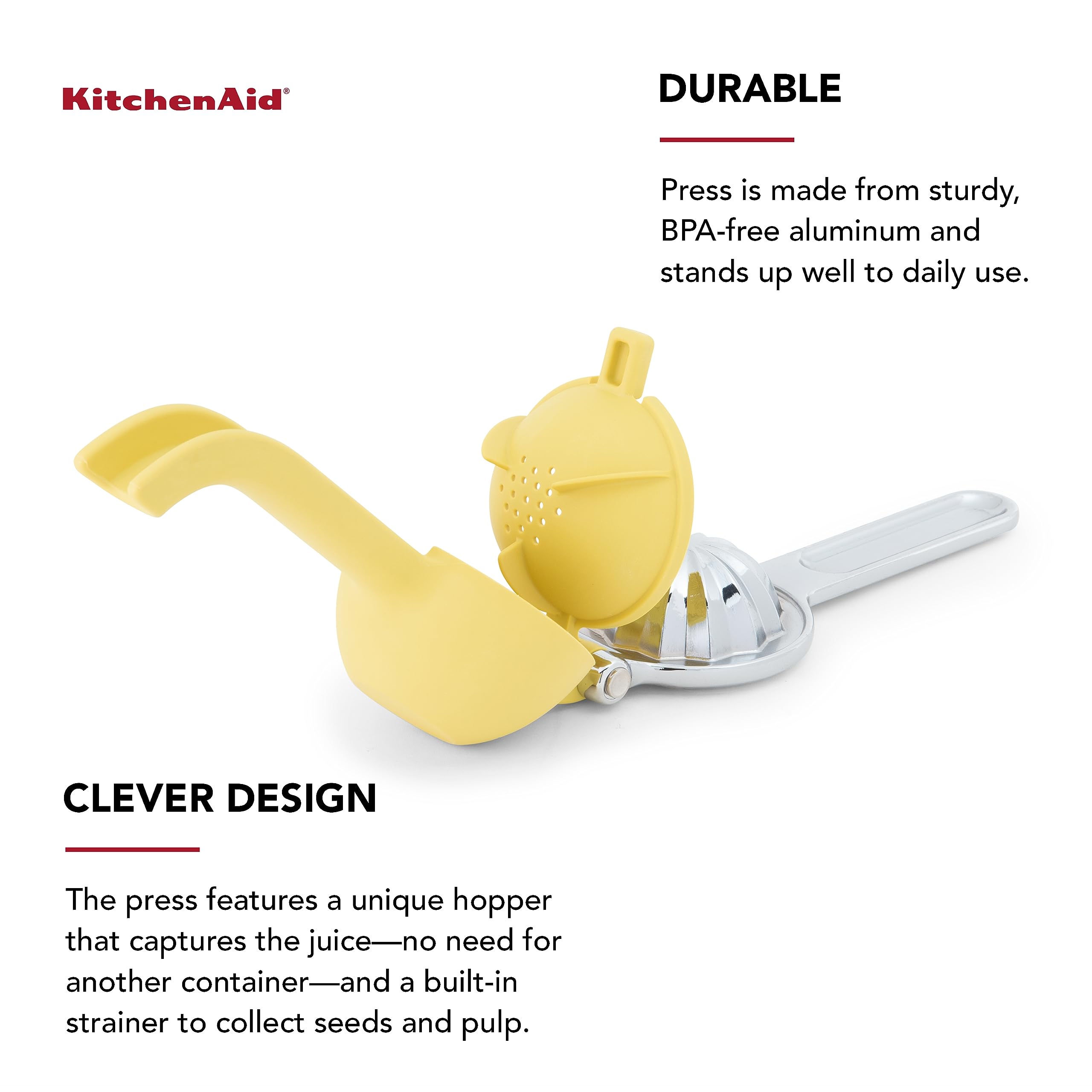 KitchenAid No Mess Citrus Squeezer, One size, Lemon