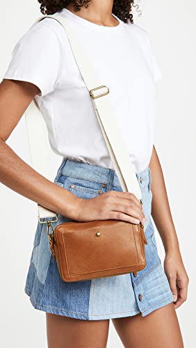Madewell Women's Transport Camera Bag, English Saddle/Cream Webbing, Tan, One Size