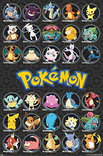 Trends International Pokémon - All Time Favorites Wall Poster, 22.375" x 34", Unframed Version