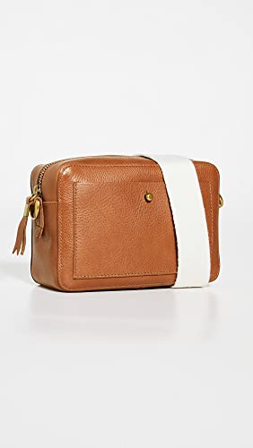 Madewell Women's Transport Camera Bag, English Saddle/Cream Webbing, Tan, One Size