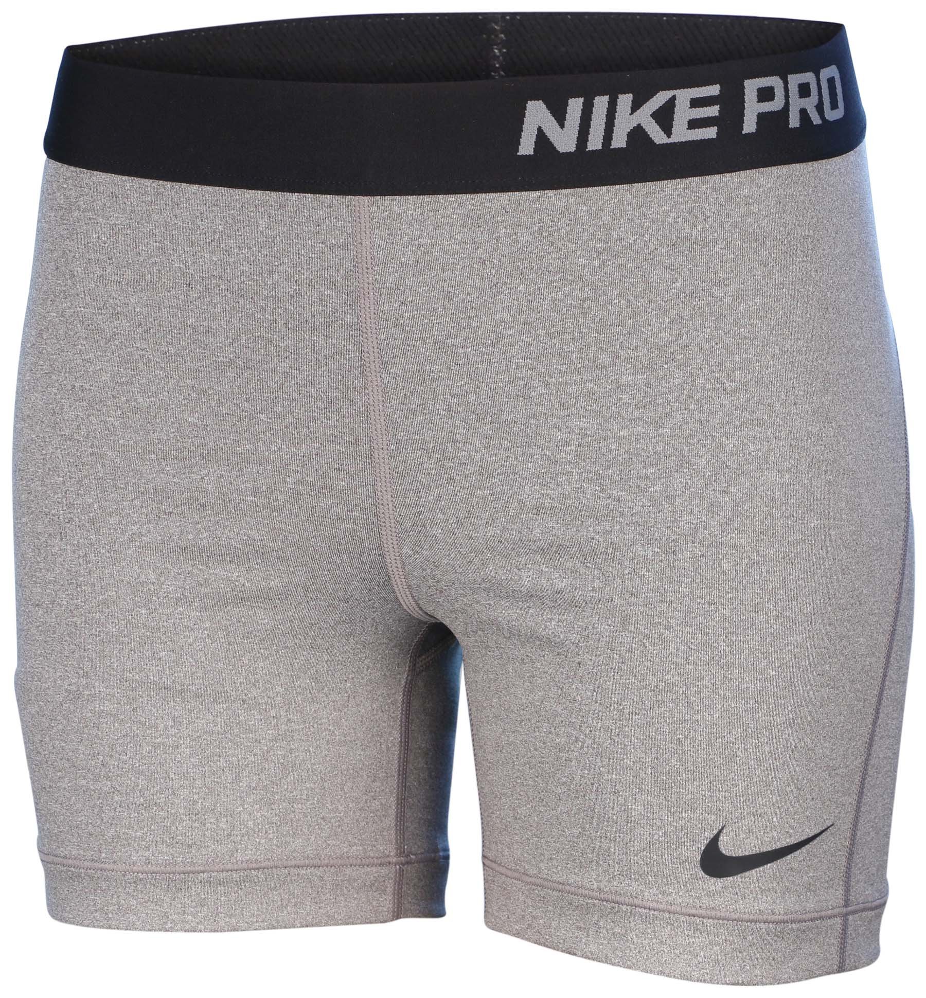 Nike Womens Pro Five-Inch Short Carbon Heather/Black XS 5