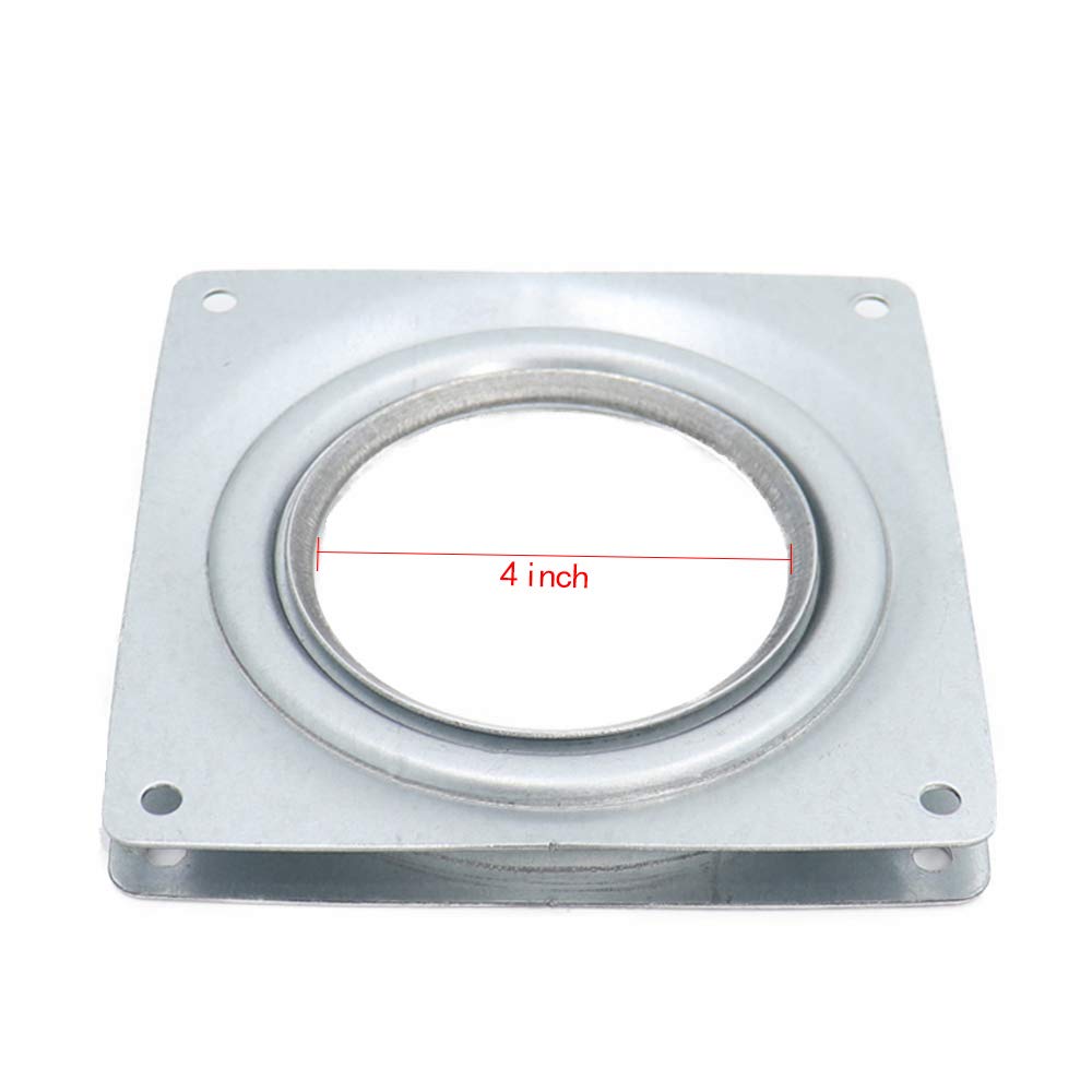 2 Pack 4 Inch Lazy Susan Turntable Bearings Kits ,Rotating Bearing Plate, Spinner Replacement Part, 5/16" Thick for for Display Racks, TV cabinets, Rotating Furniture.