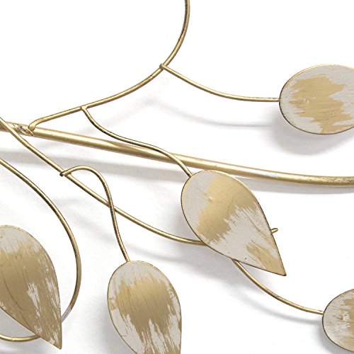 Stratton Home Decor Brushed Gold Over The Door Scroll Wall Decor, 40.00 W X 0.75 D X 11.00 H, Multi
