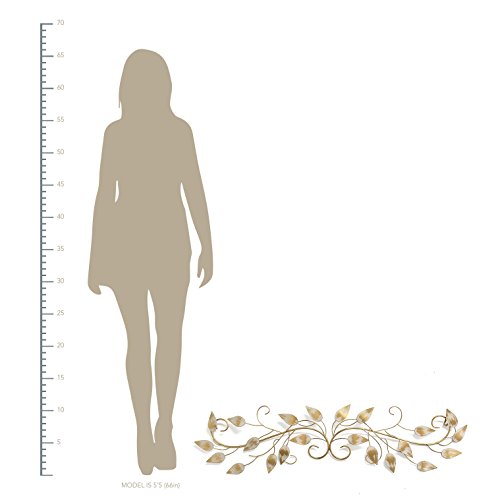 Stratton Home Decor Brushed Gold Over The Door Scroll Wall Decor, 40.00 W X 0.75 D X 11.00 H, Multi