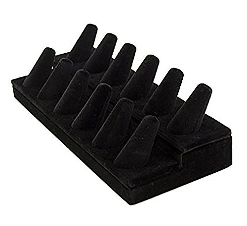 Adorox Black Velvet Finger Ring Showcase Display Jewelry Organizer Stand Christmas