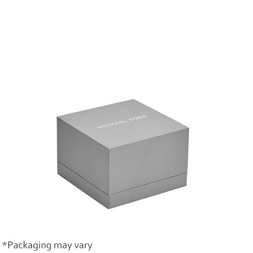 Michael Kors Stainless Steel and Pavé Crystal MK Logo Stud Earrings for Women, Color: Gold (Model: MKJ3351710)