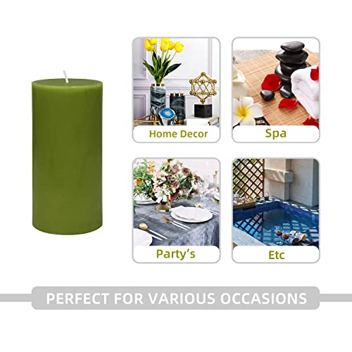 Zest Candle Pillar Candle, 3 by 6-Inch, Sage Green