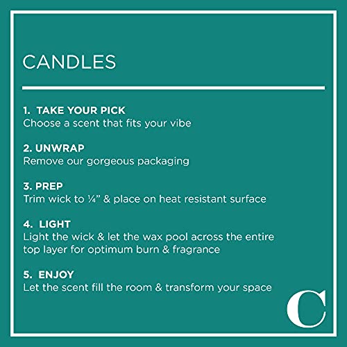 Caldrea Scented Candle, Made With Essential Oils And Other Thoughtfully Chosen Ingredients, 45 Hour Burn Time, Pear Blossom Agave Scent, 8.1 Oz