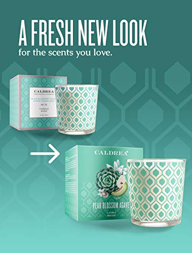 Caldrea Scented Candle, Made With Essential Oils And Other Thoughtfully Chosen Ingredients, 45 Hour Burn Time, Pear Blossom Agave Scent, 8.1 Oz