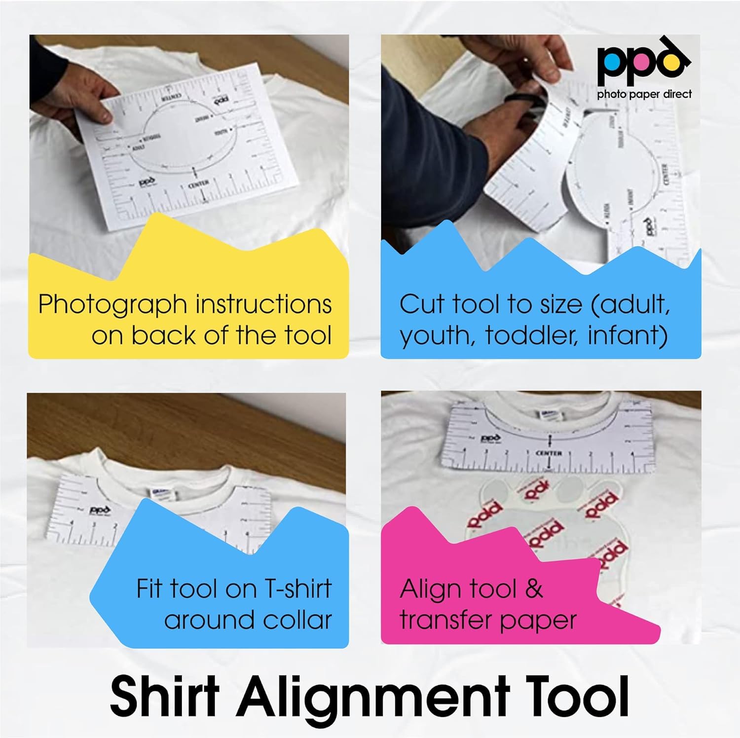 PPD Inkjet Iron-On Dark T Shirt Transfers Paper 11x17" Pack of 10 Sheets (PPD-107-10)