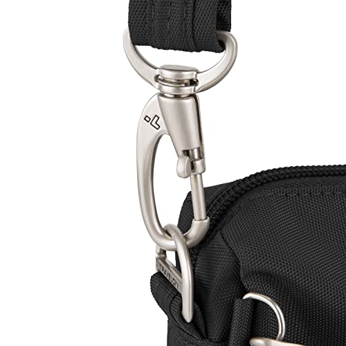 Travelon Anti-Theft-Class Small East/West Crossbody Bag, Black, 10.5 x 8 x 2.5