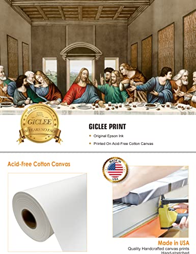 DECORARTS -The Last Supper, Leonardo da Vinci Classic Art Reproductions. Giclee Canvas Prints Wall Art for Home Decor 24x12