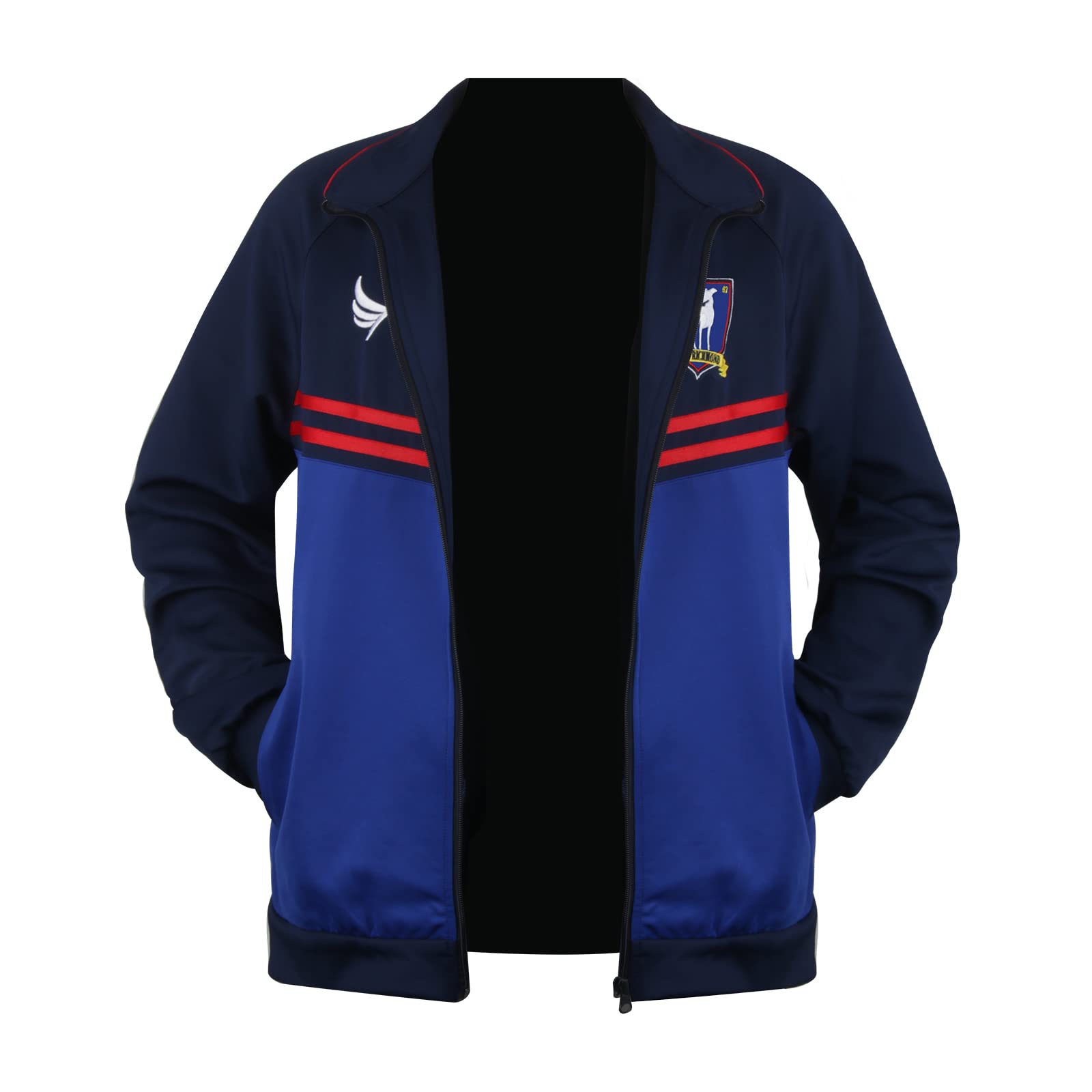 Materuis Football Track Jacket Blue Lightweight Sports Soccer Training Clothes Adult Size (XL)