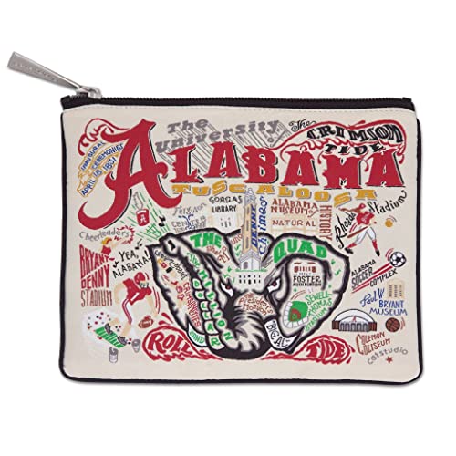 Catstudio University of Alabama Collegiate Zipper Pouch Purse | Holds Your Phone, Coins, Pencils, Makeup, Dog Treats, & Tech Tools