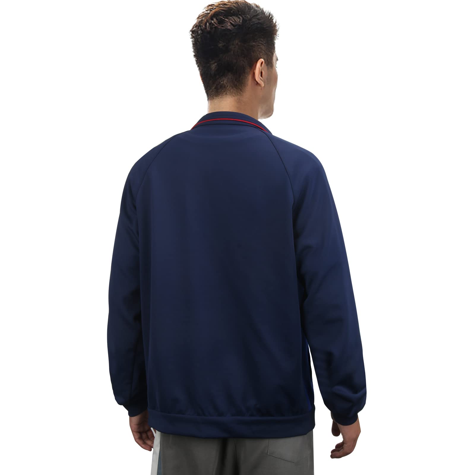 Materuis Football Track Jacket Blue Lightweight Sports Soccer Training Clothes Adult Size (XL)
