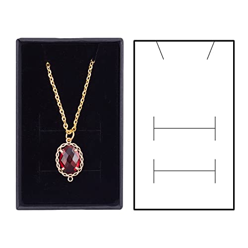 BENECREAT 24 Pack Kraft Square Cardboard Jewelry Boxes Necklace Ring Earring Kraft Box for Jewelry, Wedding Party Favor, Gift Packaging, 2x3.2x1, Black