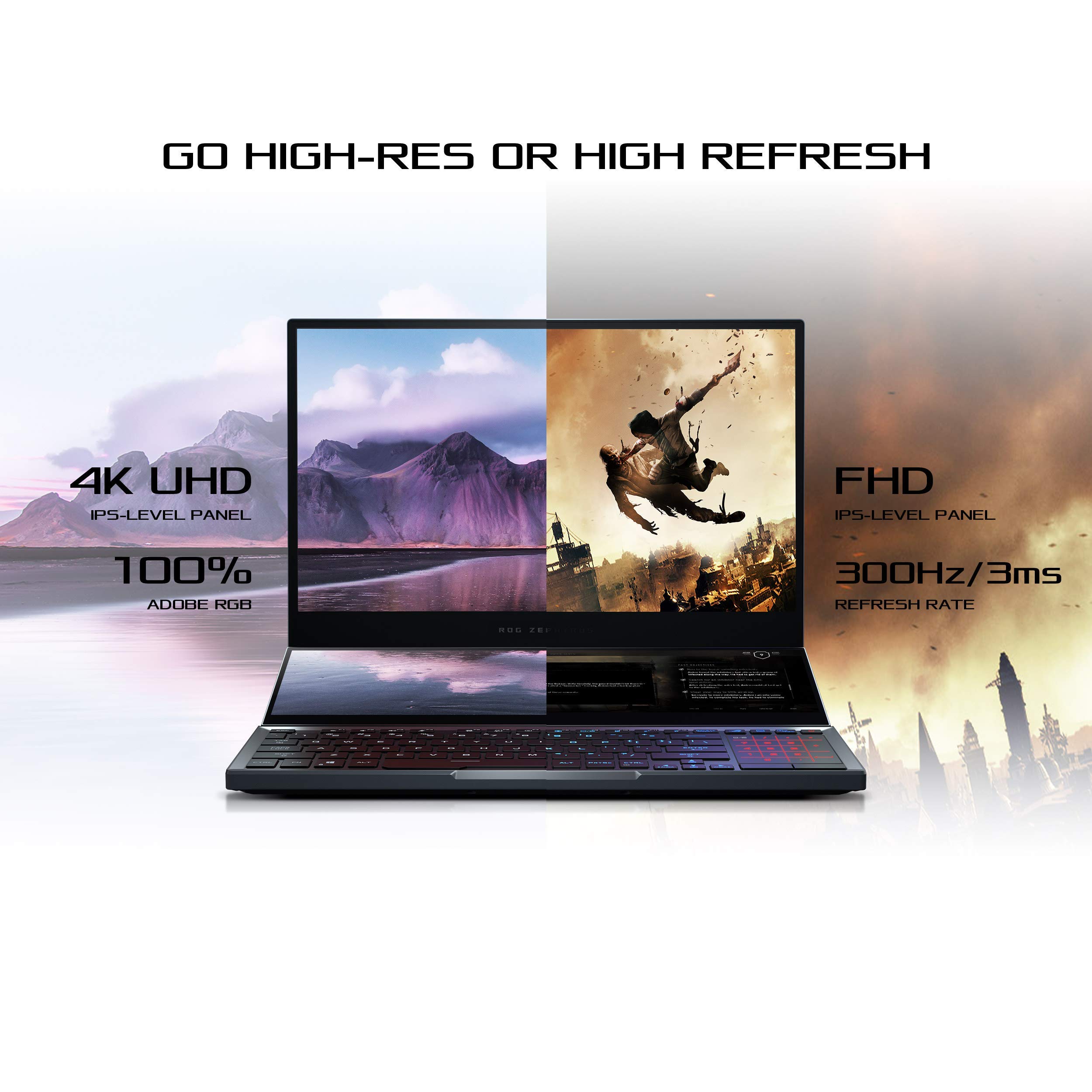 ASUS ROG Zephyrus Duo 15 Gaming Laptop, 15.6β 300Hz IPS Type FHD, NVIDIA GeForce RTX 2070S i7-10875H, 32GB DDR4, 2TB RAID 0 SSD GX550LWS-XS79 (Renewed)