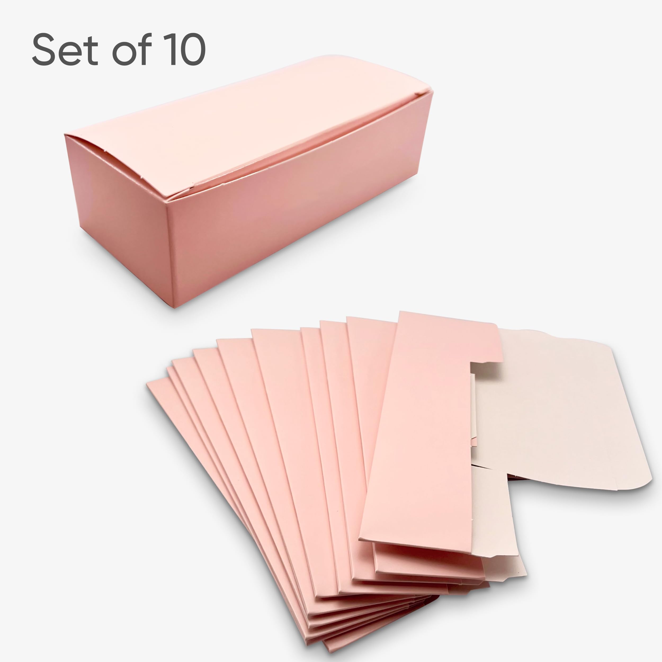 Biscuits Lasso Pink Boxes - 10 Pack - 1 lb - Mini Cake Box - Bakery Collapsible Paper Сase for Small Homemade Treats, Candy, Dessert, Pastry Pie, Cupcakes - 7 x 3.38 x 2 inches