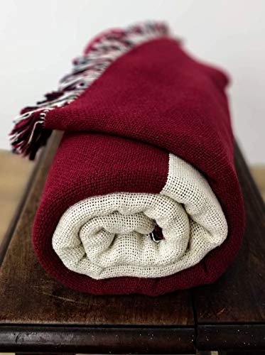 Texas State Flag Blanket - Gift Soft Tapestry Throw Woven from Cotton - Made in The USA (69x48)