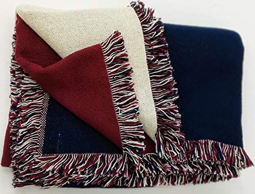Texas State Flag Blanket - Gift Soft Tapestry Throw Woven from Cotton - Made in The USA (69x48)
