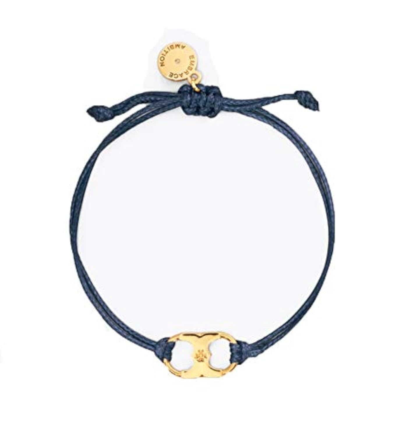 Tory Burch Embrace Ambition Gemini Link Corded Strand Bracelet, (435 Navy Blue/Gold-Tone)