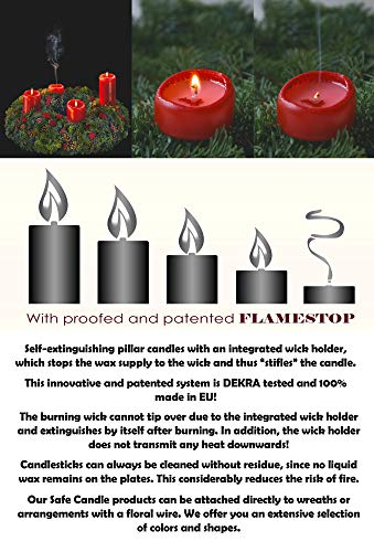 Hyoola White Pillar Candles 2-inch x 4-inch - Unscented Pillar Candles - Set of 4 - European Made