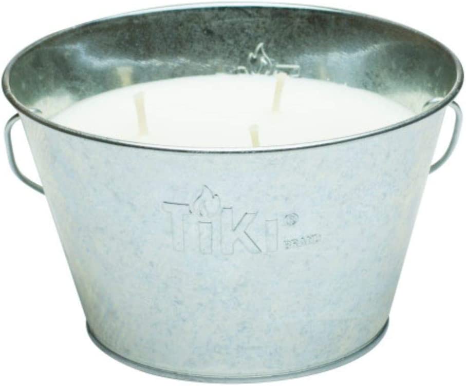 TIKI Brand Triple-Wick Galvanized Citronella Candle Bucket, 28 Ounce