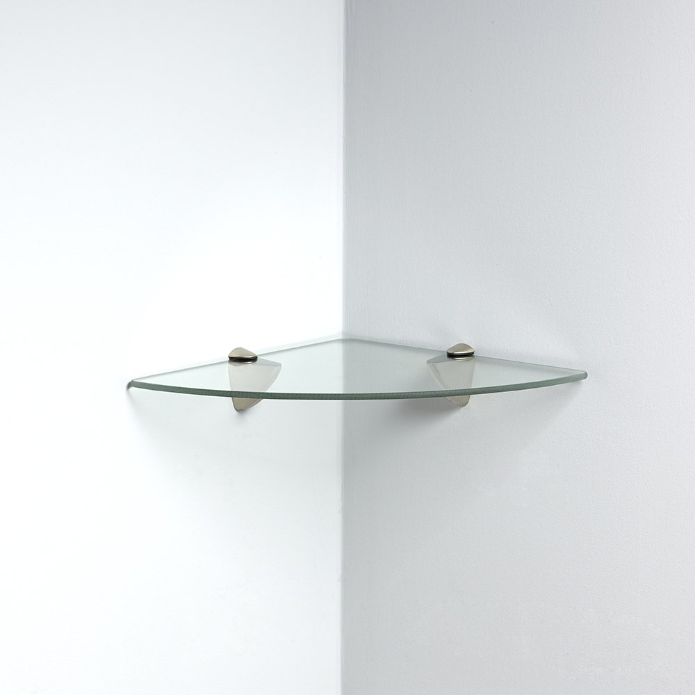 Knape & Vogt Vogt Kt-0134-1212Sn Decorative Corner Glass Shelf Kit L X 12 in W, 12 x 12"