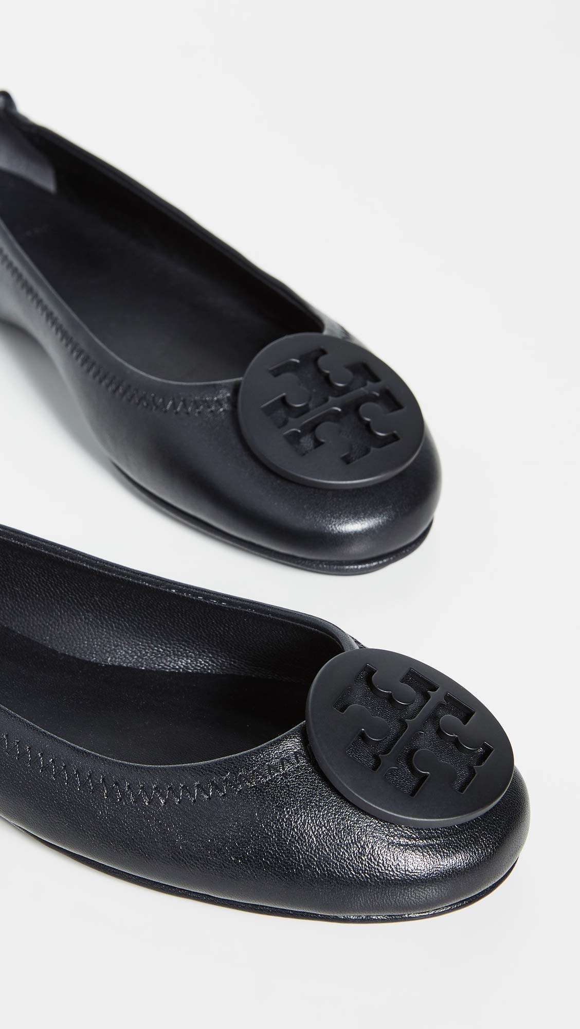 Tory Burch Women's Minnie Travel Ballet Flats, Perfect Black, 6 Medium US