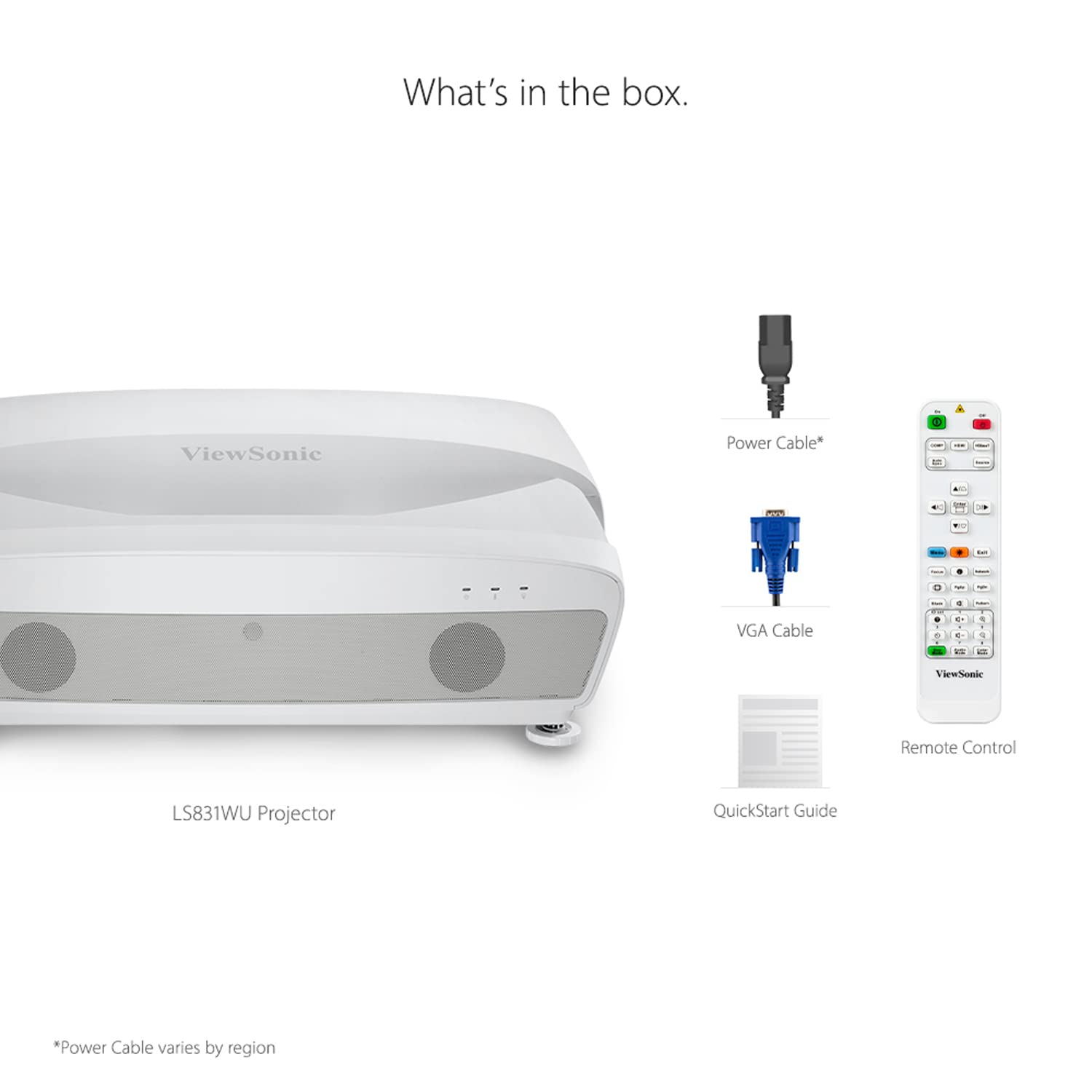 ViewSonic LS831WU 4500 Lumens WUXGA Ultra Short Throw Projector with HV Keystoning, 4 Corner Adjustment and for Business and Education Settings