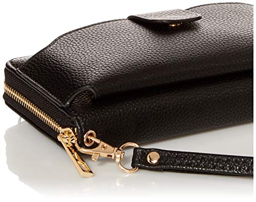 Amazon Essentials Wristlet Wallet with Cell Phone Holder Crossbody Bags Purse for Women Black