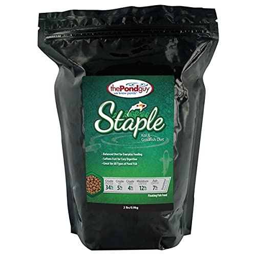 The Pond Guy Staple Fish Food for Backyard Koi & Goldfish, Choice Floating Pellets for Fish Wellness & Health, Smart Nutrition for Clean Ponds, 5 lbs