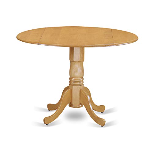 East West Furniture DLVA3-OAK-C Dining Table Set, 3-Piece