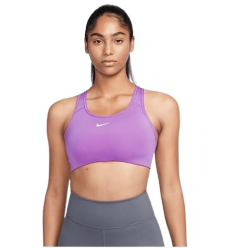 Nike Women's Victory Compression Bra (Medium) Violet/White