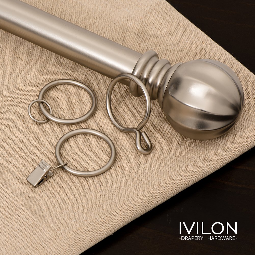 Ivilon Drapery Curtain Clip Rings - Clips Ring for Curtain Panels 1.7", Set of 14 - Warm Gold