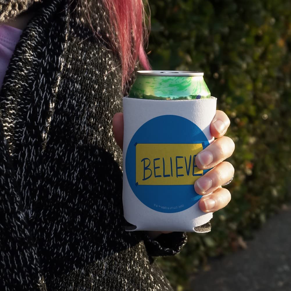 Ted Lasso Believe Can Cooler - Drink Sleeve Hugger Collapsible Insulator - Beverage Insulated Holder