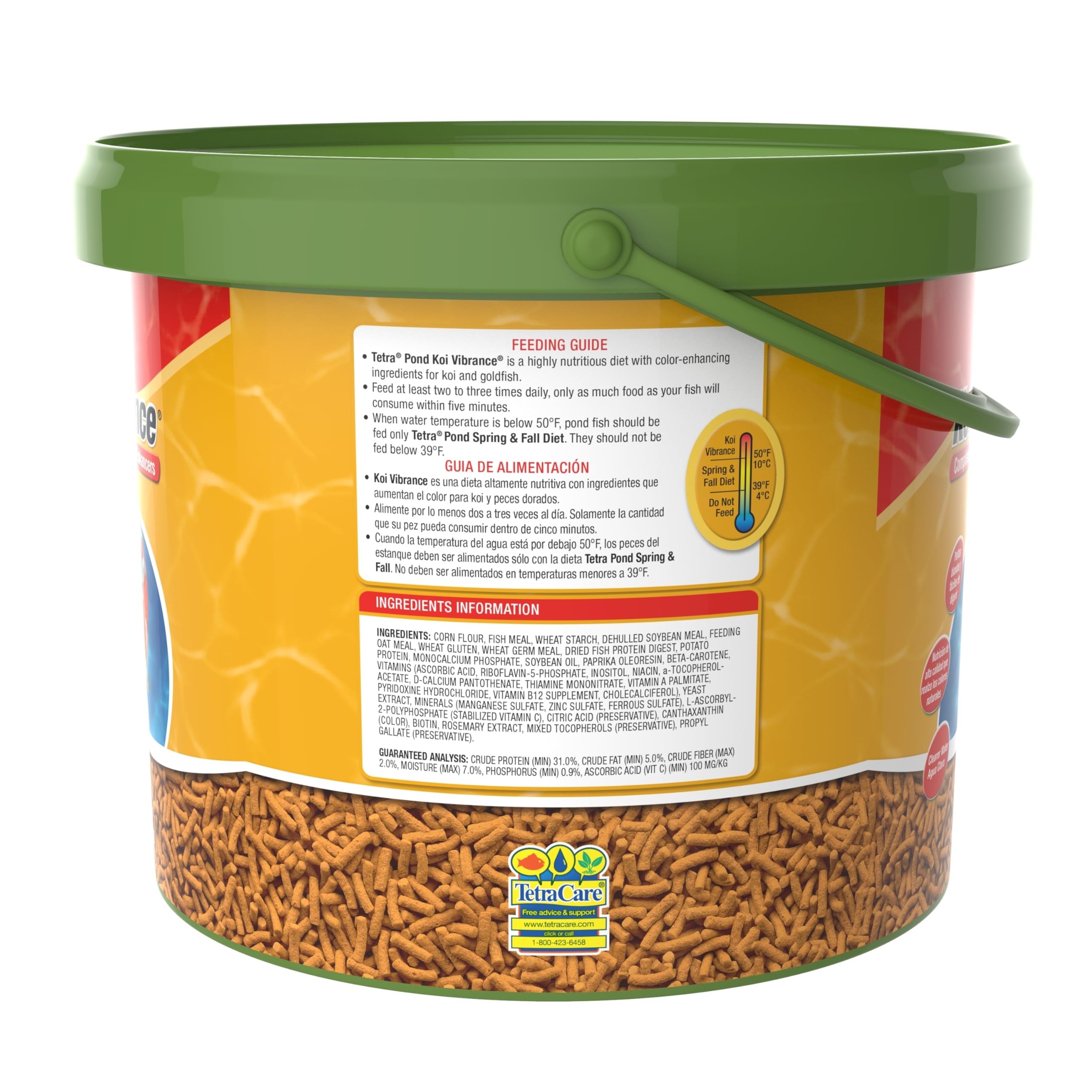 TetraPond Koi Vibrance, Soft Sticks, Easy to Digest Floating Pond Food, 3.31 lbs