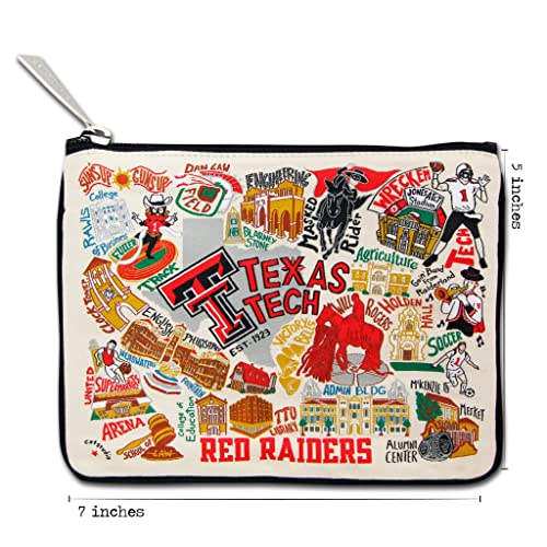 Catstudio Texas Tech University Collegiate Zipper Pouch Purse | Holds Your Phone, Coins, Pencils, Makeup, Dog Treats, & Tech Tools